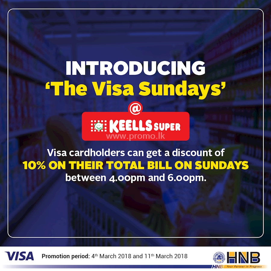 10% discount when you shop with your Visa card at Keells outlets ...