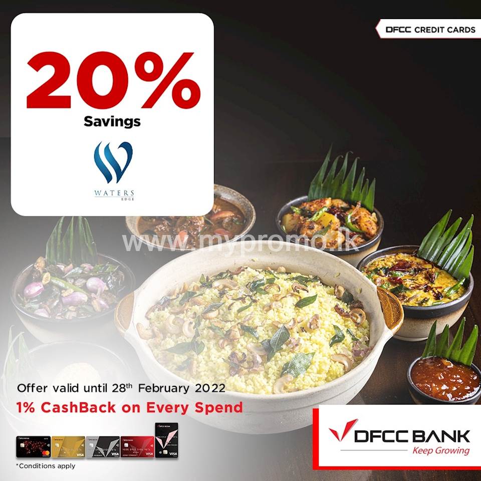 Exciting dining deals with DFCC Credit Cards at Waters Edge | Waters Edge