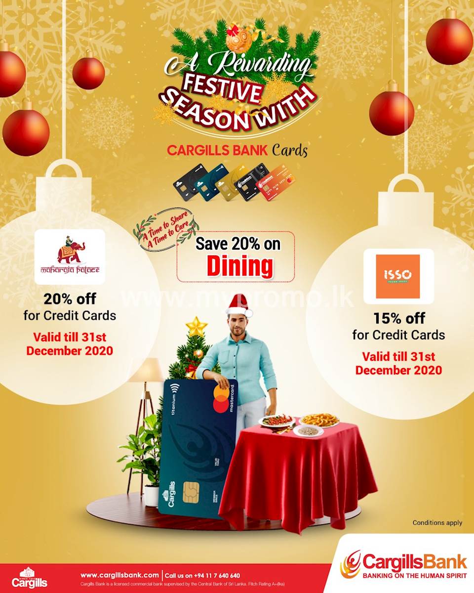 Enjoy amazing dining offers with Cargills Bank Cards