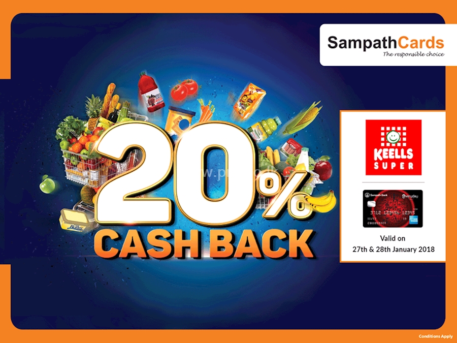 20% Off at Keells Super on Sampath Cards
