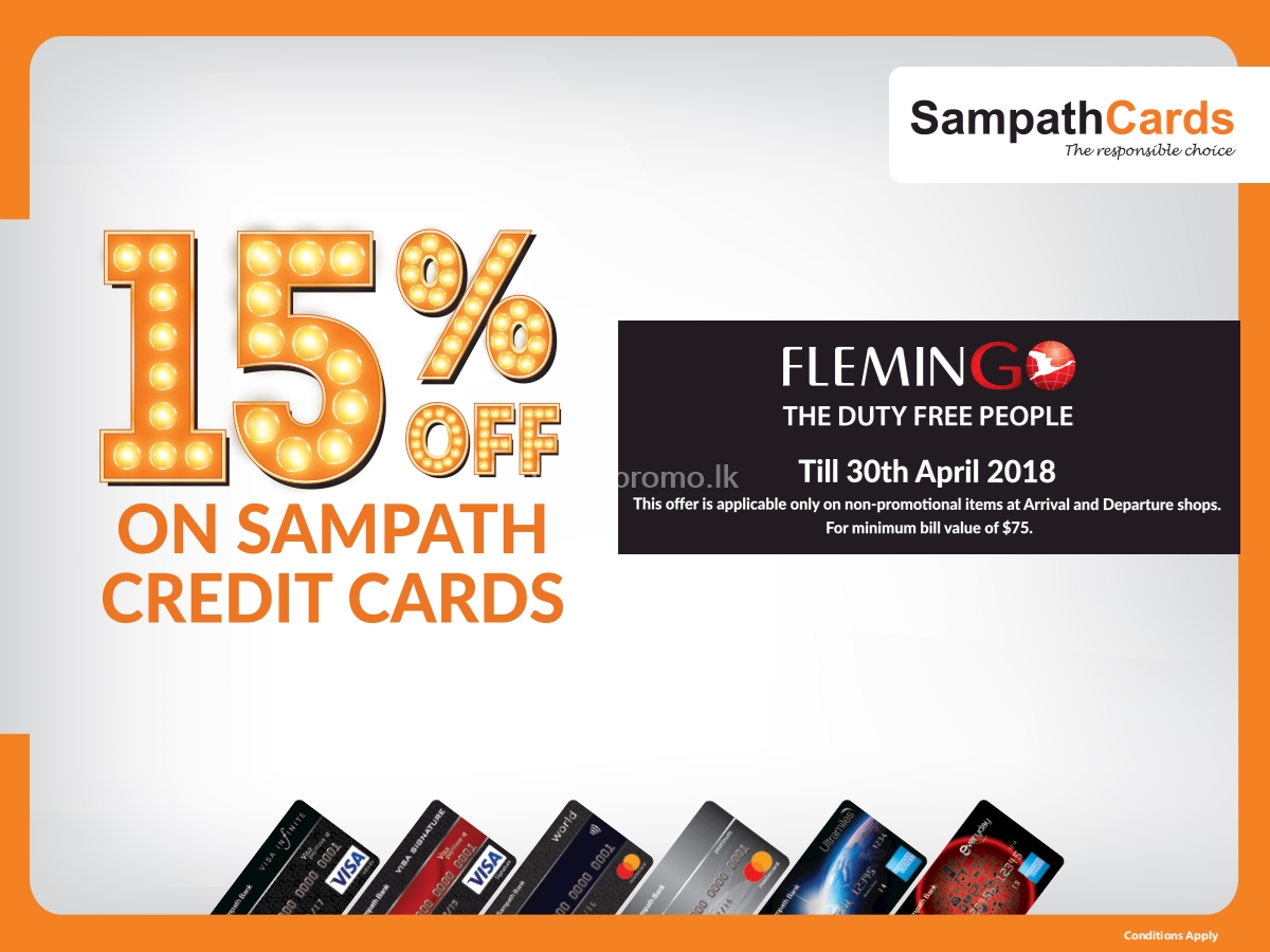 15% Off on Sampath Cards at Flemingo Duty Free Shops