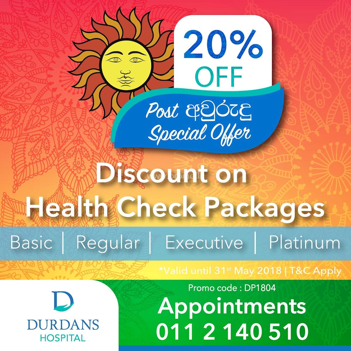 20% Discount on Health Check Up Package from Durdans Hospital | Durdans ...