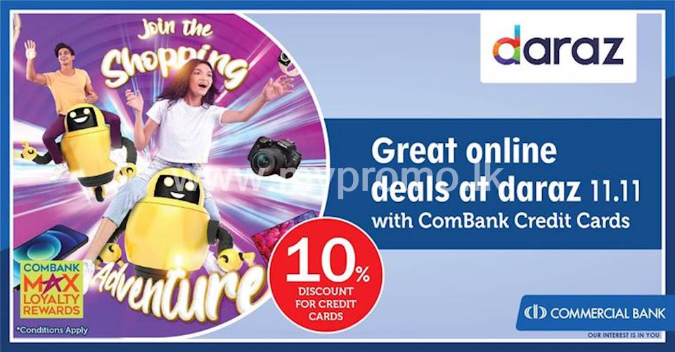 Great online deals at daraz 11.11 with ComBank Credit Cards