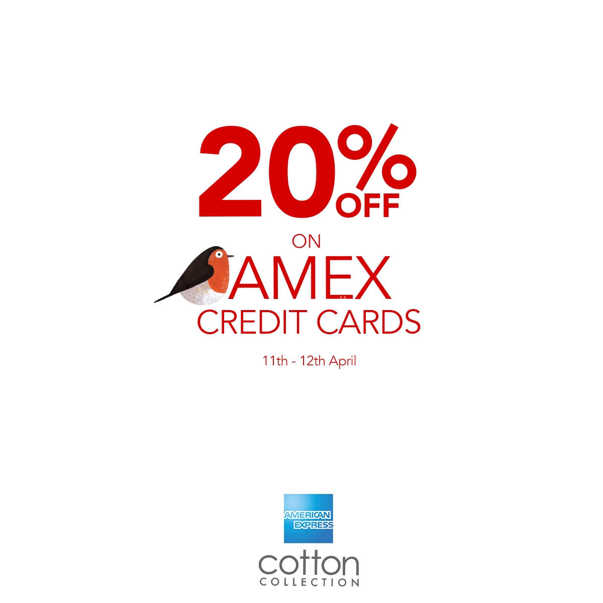 20% Off at Cotton Collection for all Amex Cardholders