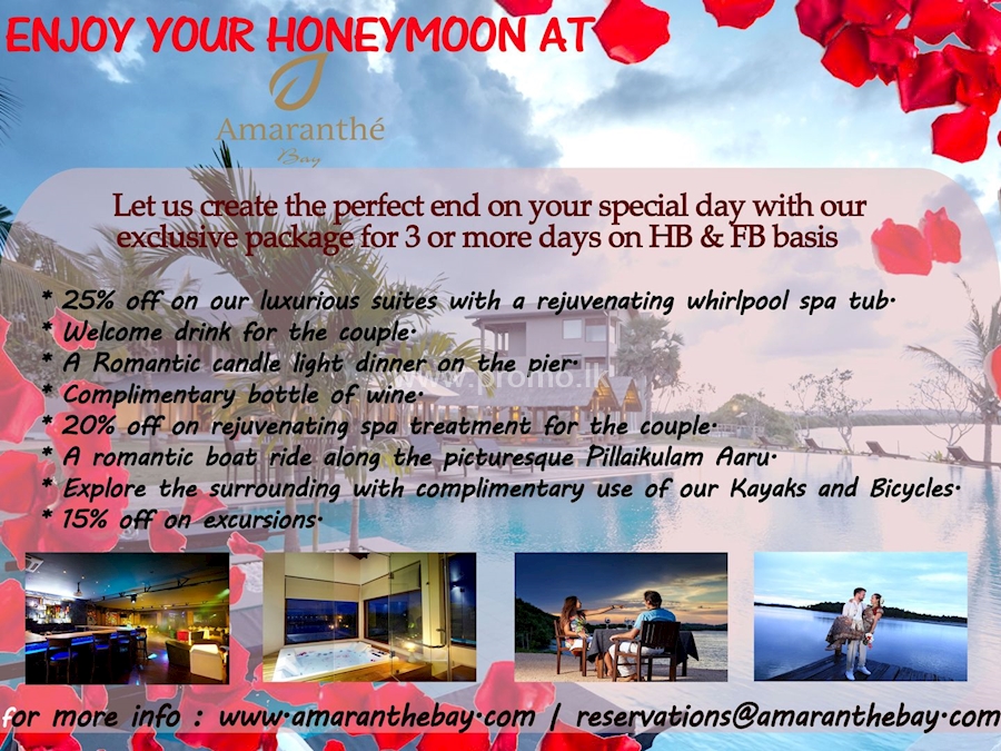 Enjoy your Honeymoon at Amaranthe Bay