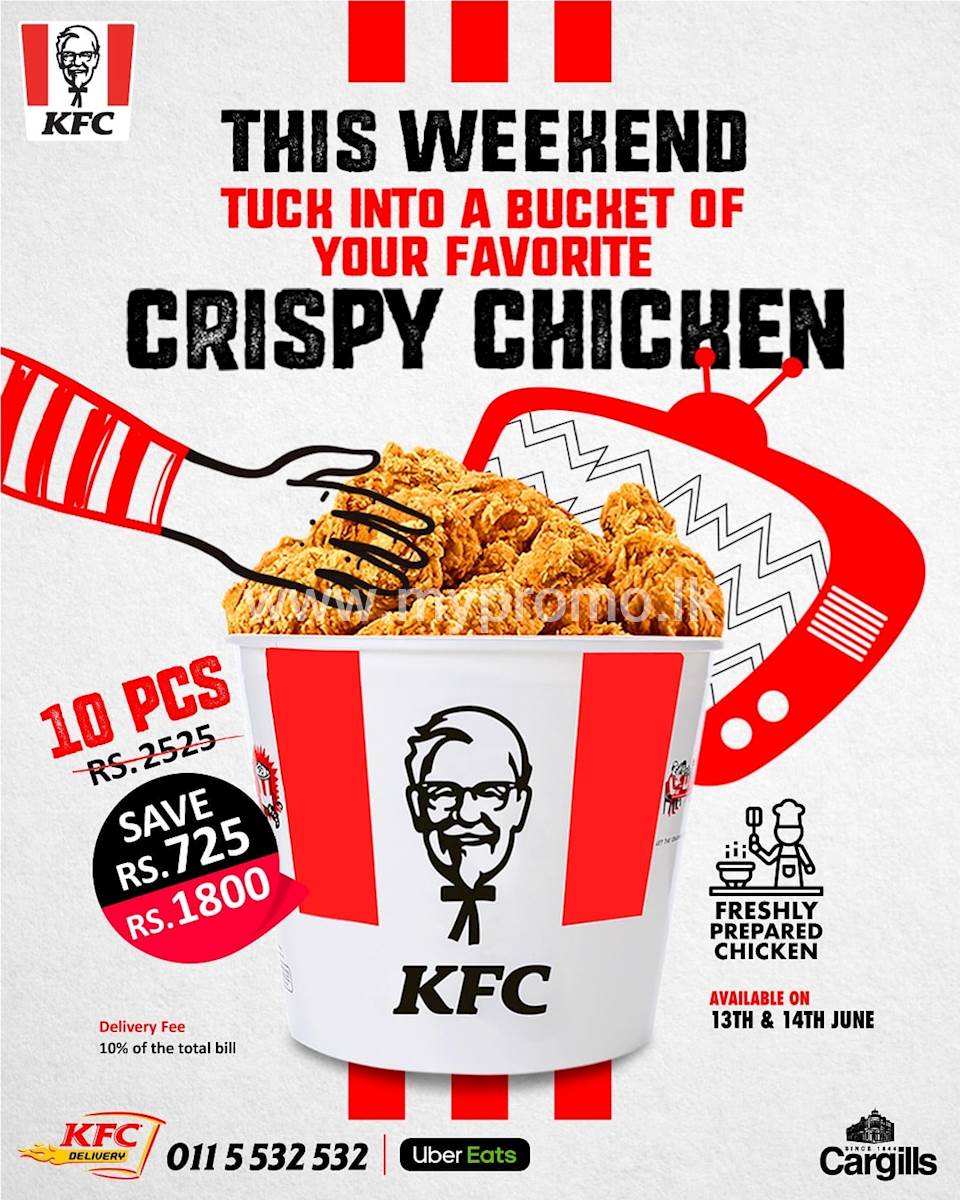Save Rs.725/- on 10 Pcs Crispy Chicken This Weekend at KFC Sri Lanka ...