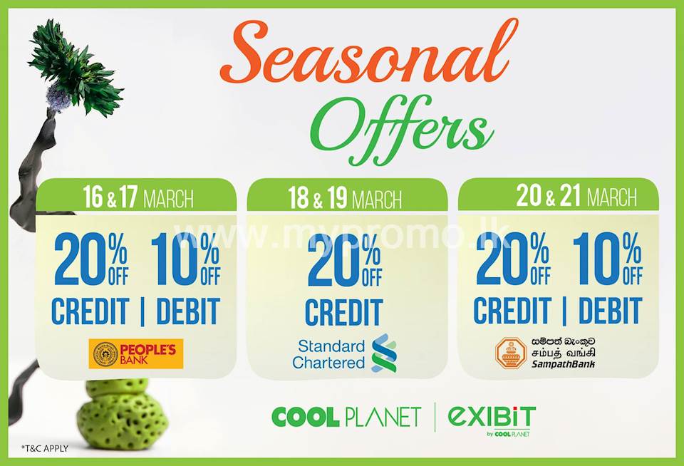 Seasonal Offers for Selected credit and debit cards at Cool Planet ...